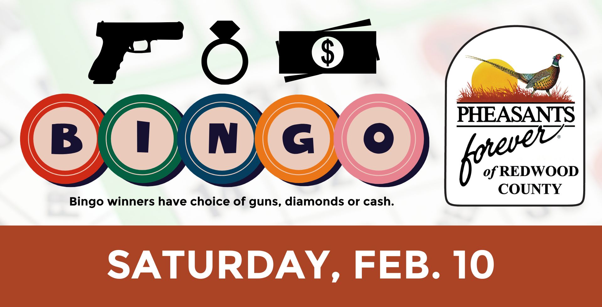 Gun Bingo: Come Support Redwood County Pheasants Forever | Sweetman ...